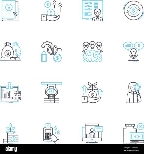 Strategic Research Linear Icons Set Planning Analysis Forecasting