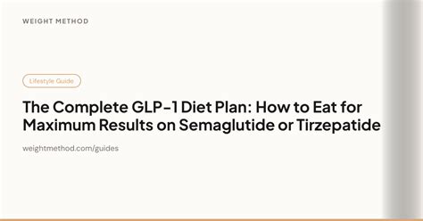 Glp 1 Diet Plan What To Eat On Semaglutide And Tirzepatide…