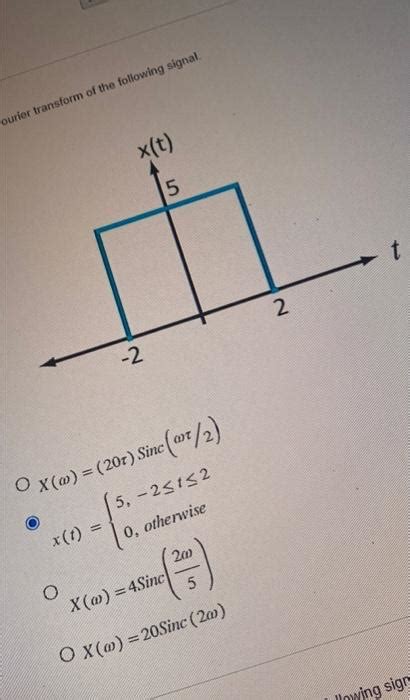 Solved Fourier Series For Following Signal Outer Tr