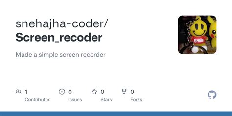 GitHub Snehajha Coder Screen Recoder Made A Simple Screen Recorder