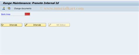BKK PRENOTE NUM RNG SAP Tcode Number Range Maintenance BKK PRENOT Transaction Code