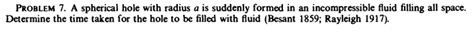 Solved Problem 7 A Spherical Hole With Radius A Is Suddenly