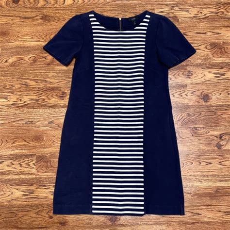 J Crew Dresses J Crew Blue And White Stripe Short Sleeve Dress