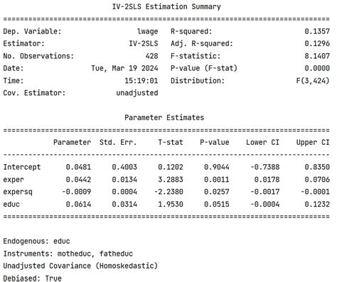 【python计量】内生性问题、工具变量法与二阶段最小二乘法2sls 哔哩哔哩