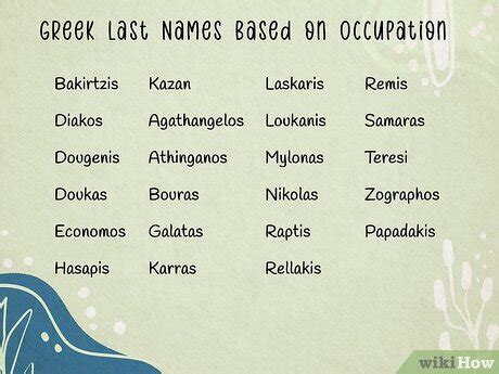 140 Fascinating Greek Last Names And Their Meanings