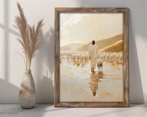 Jesus Leaves The 99 Wall Art Digital Download Jesus Art Bible Art