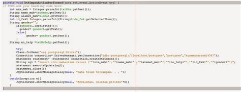 Catatan Kuliah Charles Koneksi Database Dengan Java Netbeans