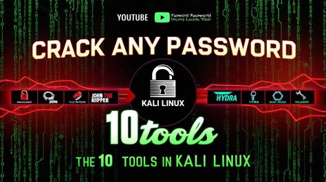 Crack Any Password With These 10 Tools In Kali Linux Youtube