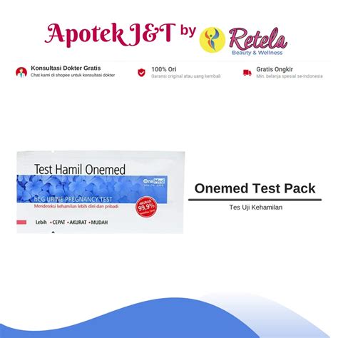 Jual One Med Test Kehamilan Strip Test Pack Cek Kehamilan Hcg Shopee Indonesia