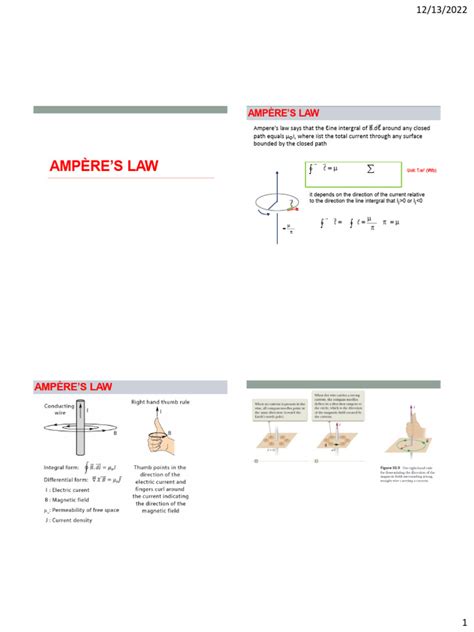 Lecture 9 Ampère Law | PDF | Electromagnetism | Physical Phenomena