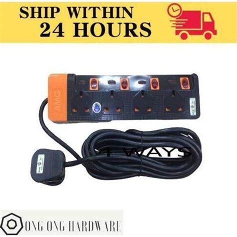 5M Extension Plug Trailing Socket 3 4 5 Gang Way Wire Cable Extention Heavy Duty Lazada