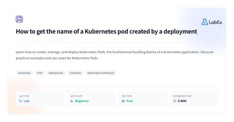 How To Get The Name Of A Kubernetes Pod Created By A Deployment Labex