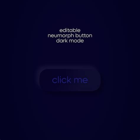 premium vector editable neumorphic button dark mode