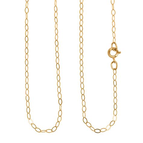 9k Yellow Gold Soldered Necklace Size 18 With Spring Ring Clasp