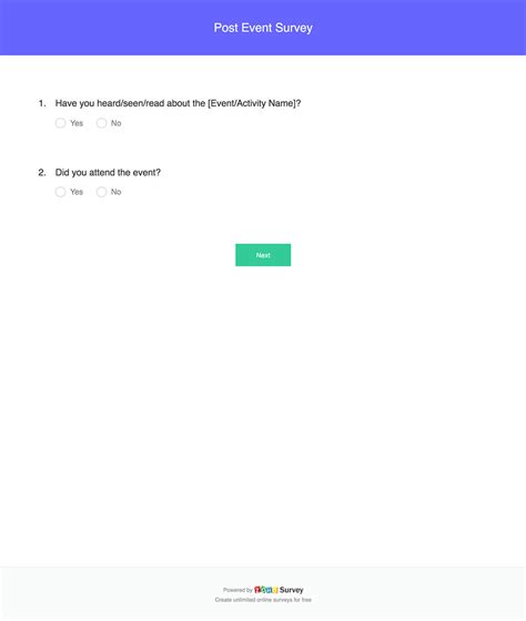 Post Event Survey Template Zoho Survey