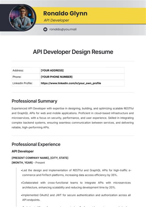 Free Developer Resume Templates To Edit Online And Download