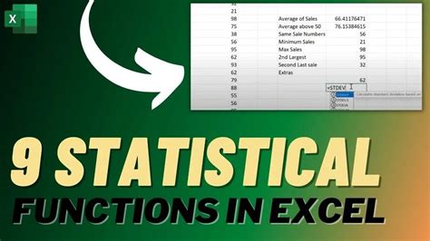 Statistical Functions In Excel You Need To Know Excel Functions