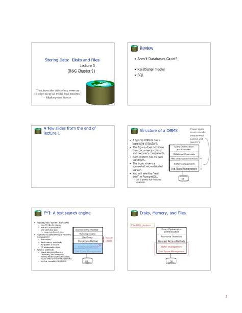 pdf structure of a dbms lecture 1cs186 fa05 lecs 3disk 1 2 0 100