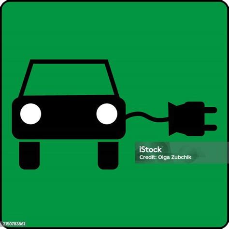카자흐스탄 공화국의 전기 자동차가 장착 된 자동차의 특수 표지판 스티커 검은색 테두리가 있는 녹색 사각형 전기 자동차가 있습니다 0명에 대한 스톡 벡터 아트 및 기타 이미지