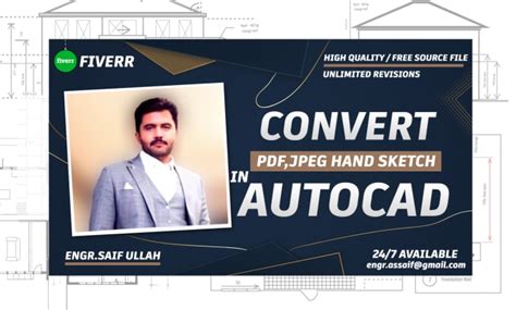 Convert Your D Floor Plan Pdf Or Sketch Into Autocad By Saif Acad D Fiverr