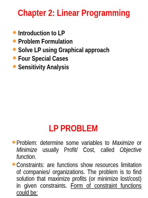 Chapter 2 Lp Graphical Method Pdf Mathematical Optimization
