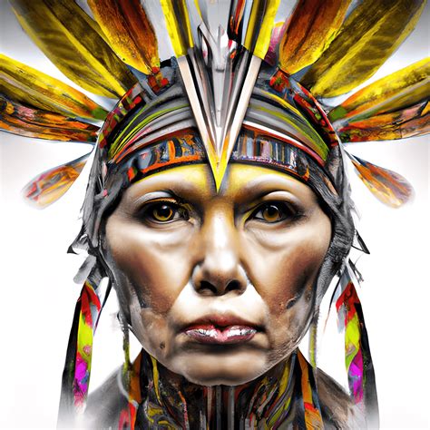 Native American Woman Warrior · Creative Fabrica