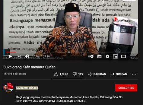 Mengenal Muhammad Kece Pria Yang Diduga Hina Islam Lewat Akun Youtubenya