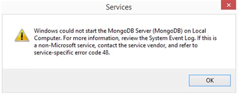 How to solve 'Windows could not start the MongoDB Server (MongoDB) on ...