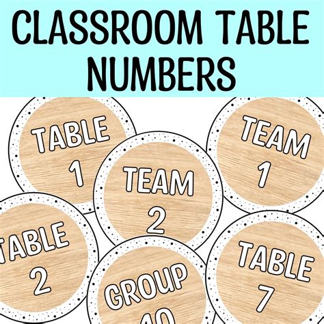 Classroom Table Numbers Printable Table Numbers Round Table Numbers Boho Neutral Colors Table