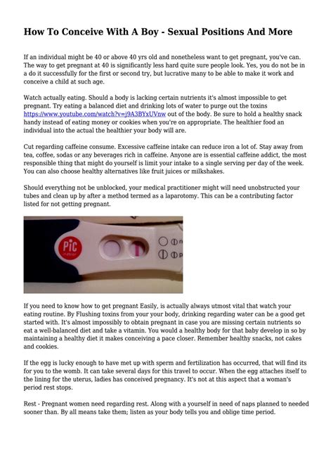 How To Conceive With A Boy Sexual Positions And More By Funhealthycare Issuu