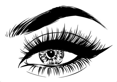 Premium Vector Woman Eye With Genius Eyeliner