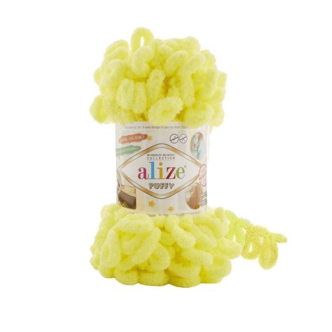alize puffy 414 azure super chunky super bulky jumbo yarn loopy