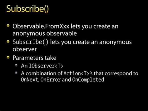 Reactive Extensions Ppt