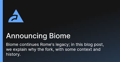 Announcing Biome Biome中文文档 Biome中文网 Announcing Biome Biome中文文档 Biome中文网