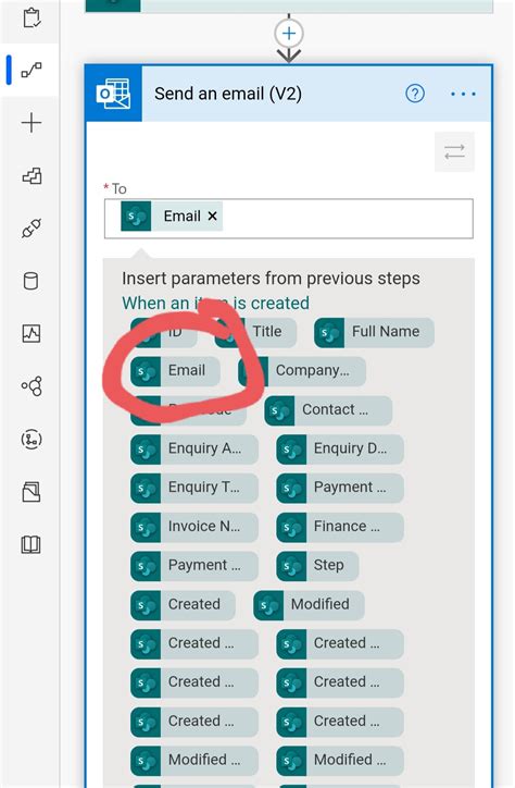 sharepoint items in a list send an email per lis power platform