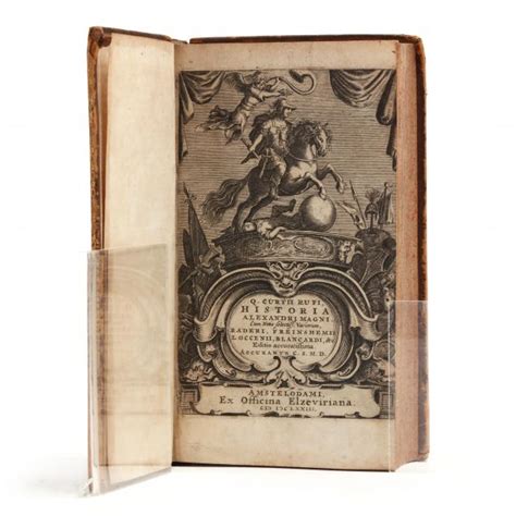 Elsevier Edition Of Quintus Curtius Rufuss Illustrated Biography Of