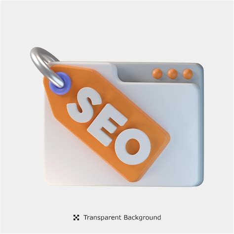 Premium Psd Seo Tag 3d Icon Illustration