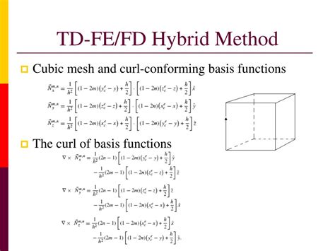 PPT Time Domain Finite Element Finite Difference Hybrid Method And Its Application To