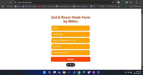 Webdevelopment Reactjs Zod Reacthookform Giaic Learningjourney Mithu Mal