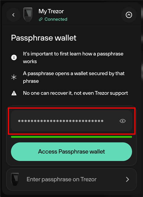How To Use A Passphrase Wallet Trezor Knowledge Base