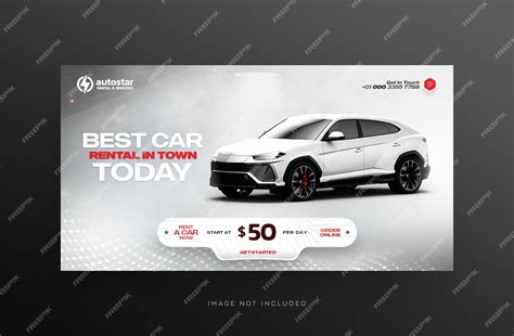 렌터카 페이스 북 포스트 소셜 미디어 또는 웹 배너 템플릿 프리미엄 Psd 파일
