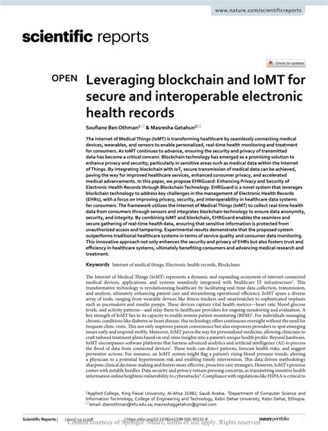Pdf Leveraging Blockchain And Iomt For Secure And Interoperable