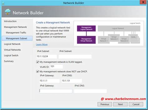 Install And Configure Vmm Network Builder Scvmm Cloud Hyperv