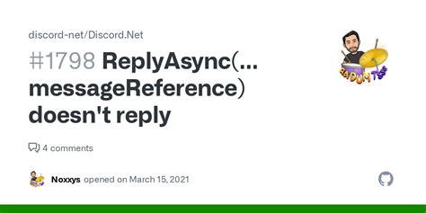 Replyasync Messagereference Doesnt Reply · Issue 1798 · Discord