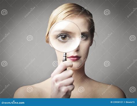Control Stock Image Image Of Naked Control Magnifying