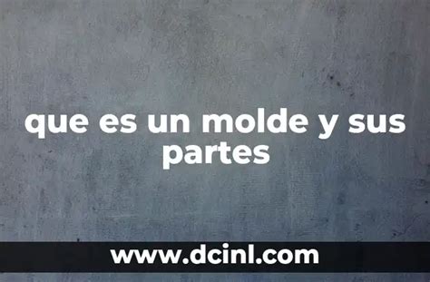 Que Es Un Molde Y Sus Partes Ejemplos Concepto Guia
