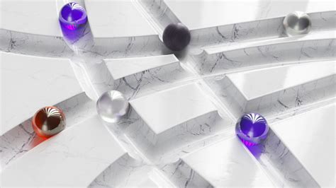 색깔이있는 공은 하얀 대리석 미로 주위를 굴러 다닙니다 흰색 파란색 빨간색 검은 색 구체 3d 일러스트 레이 션 0명에 대한 스톡 사진 및 기타 이미지 Istock