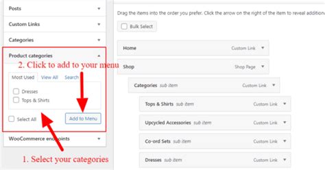 Show Woocommerce Product Categories In Wordpress Menu