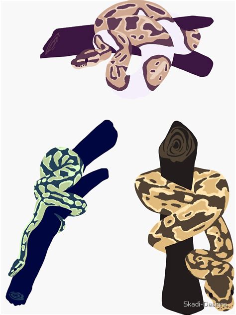 Ball Python Morphs Sticker For Sale By Skadi Designs Redbubble