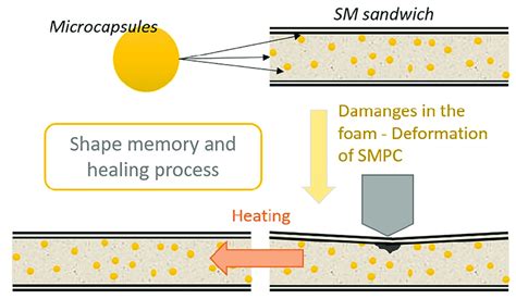 The Shape Memory And Healing Process Schematization Download